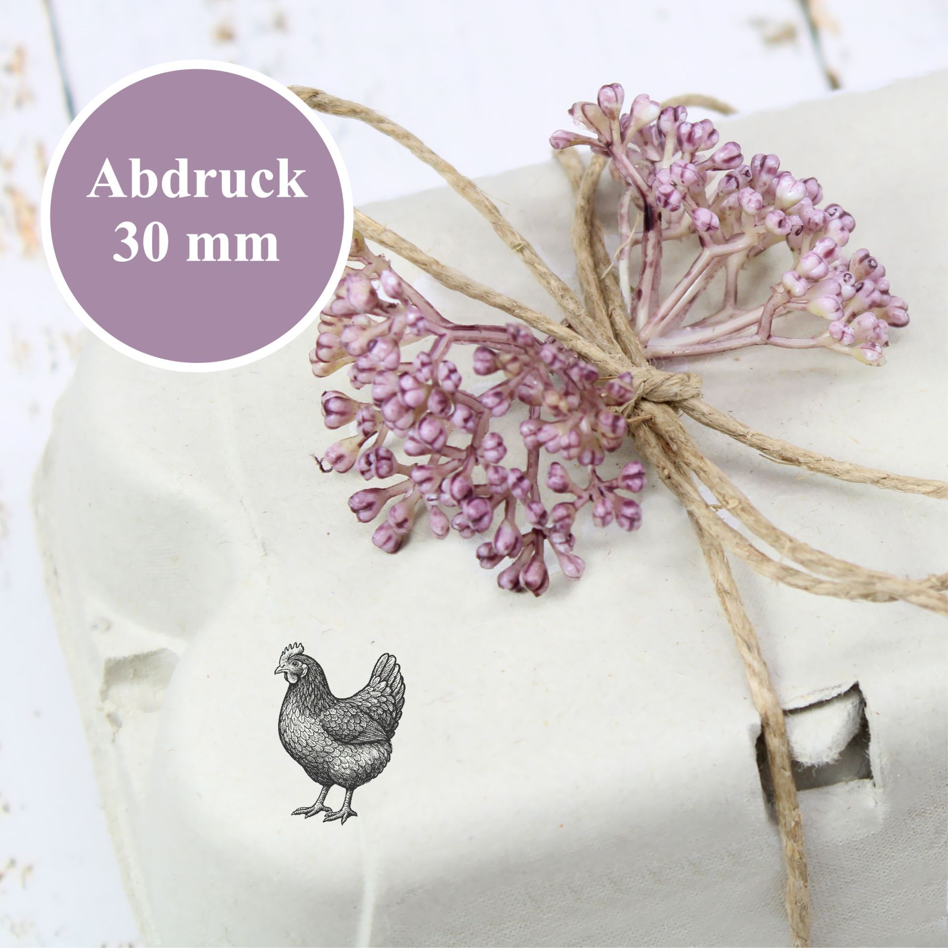 Bovan Motivstempel Huhn – in 3 Größen | Buchenholz & Lasergravur ...